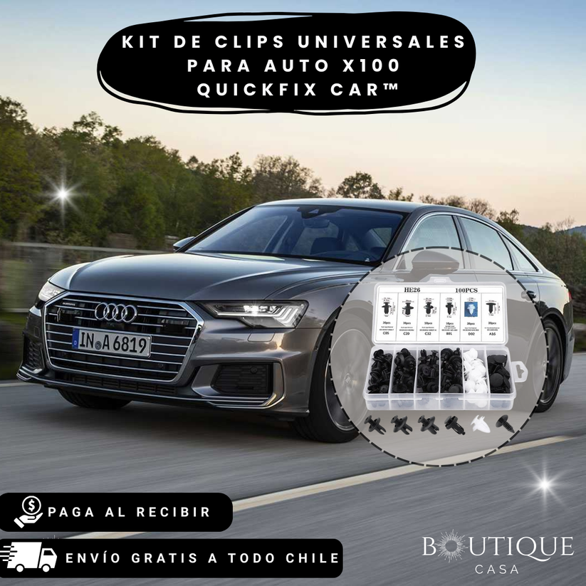 Kit de Clips Universales para Auto x100 | QuickFix Car™ – Casa Boutique ...